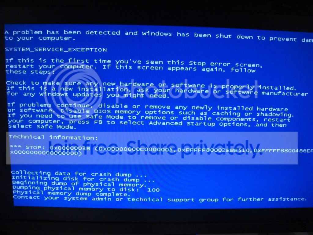 random blue screen